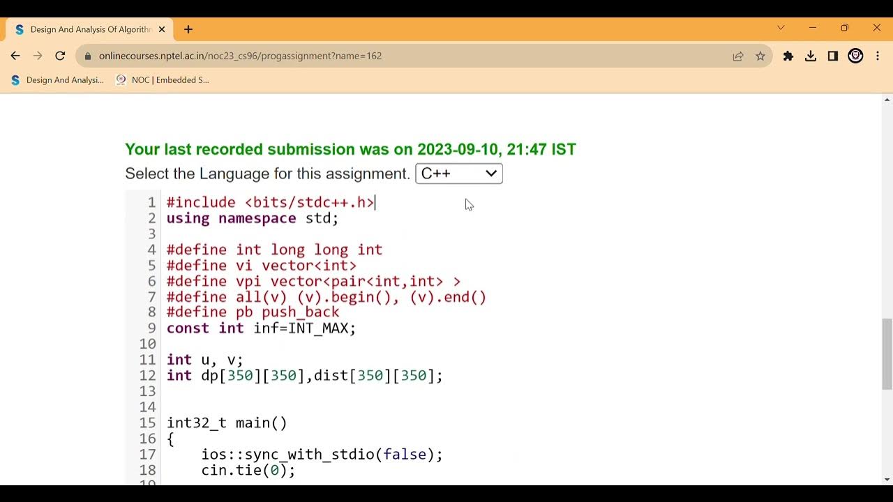 week 7 quize and code assignment solution of design and analysis of algorithm nptel - YouTube