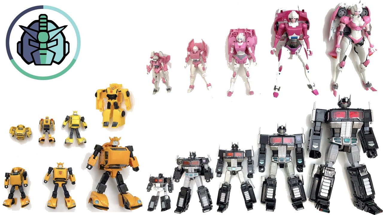 Transformers Nemesis Prime Arcee Bumblebee robots to vehicles - YouTube