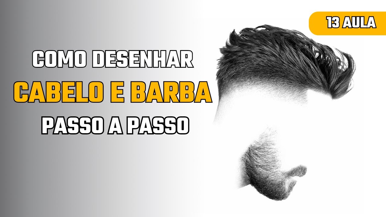 Como Desenho Cabelo Masculino e Barba Rala - Técnicas e Dicas Passo a ...