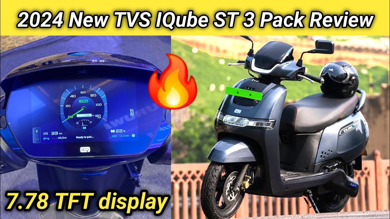 2024 New TVS IQube ST Top model Review | Tvs iqube on road price ...