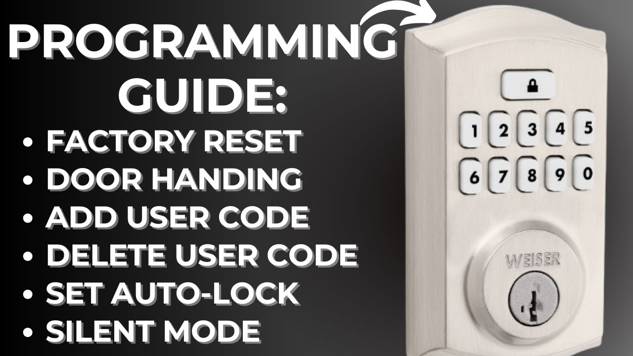 How to Program Weiser SmartCode Traditional Keypad Lock - YouTube