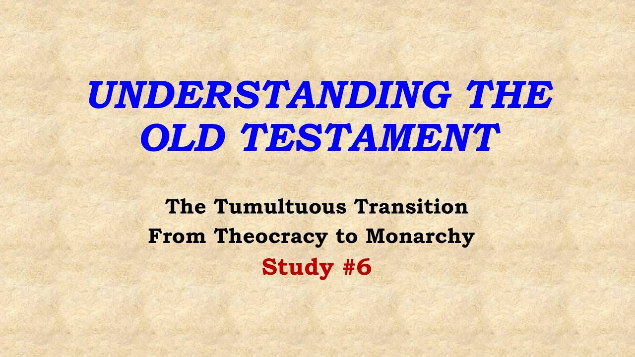 Understanding the Old Testament - Study #6 - YouTube