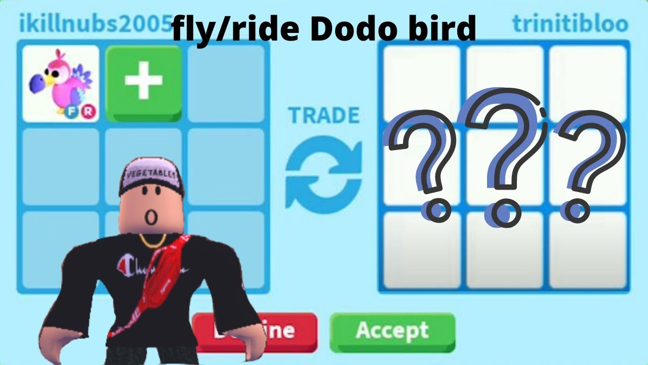 What people trade for fly/ride Dodo bird in Adopt me - YouTube