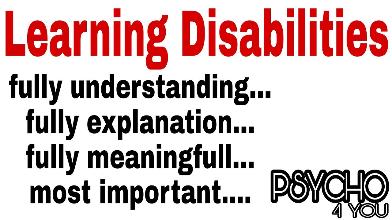 Learning disabilities - YouTube