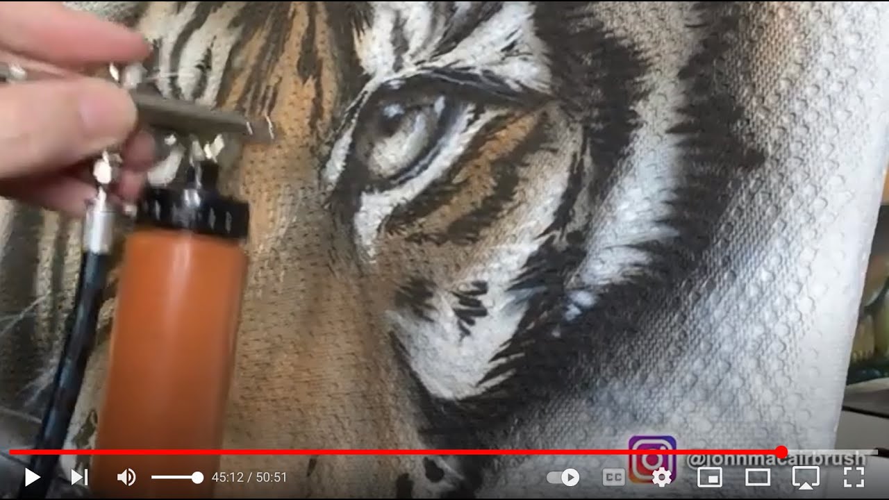 AIRBRUSHING PRACTICE - Tiger (FULL VERSION) - YouTube