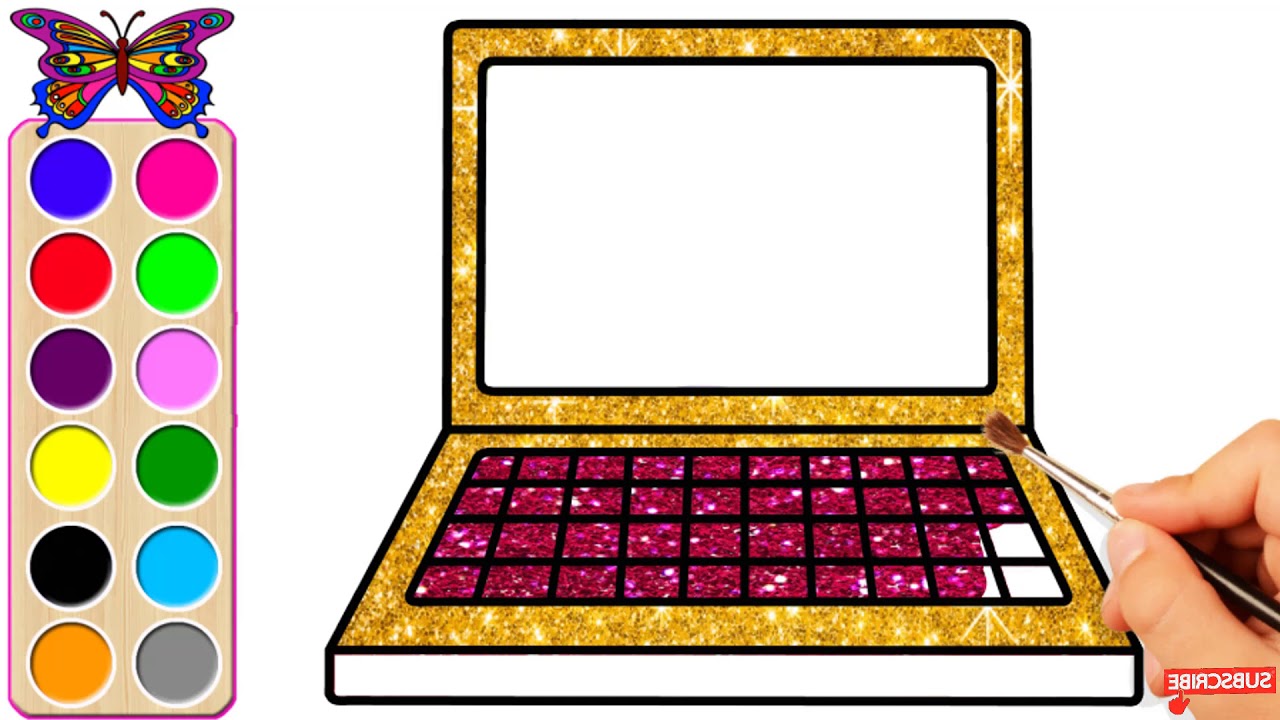 How to Draw Laptop Coloring Book for Kids - YouTube