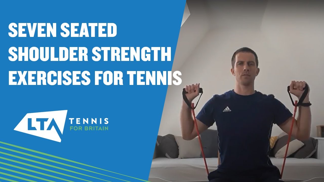 Seven seated shoulder strength exercises for tennis - YouTube