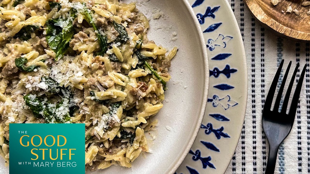 Taniesha Morris shares her creamy parmesan orzo with sausage | The Good ...
