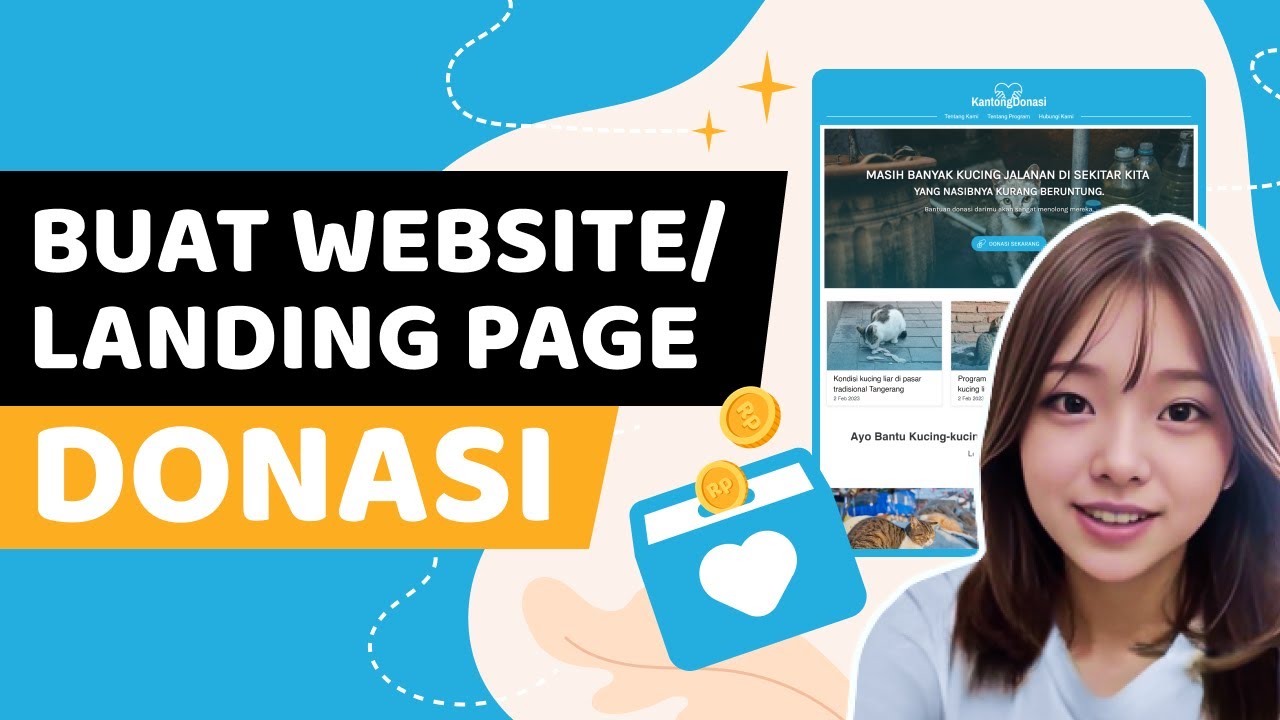 Tutorial Desain Website / Landing Page Donasi (Penggalangan Dana) Tanpa Coding - YouTube