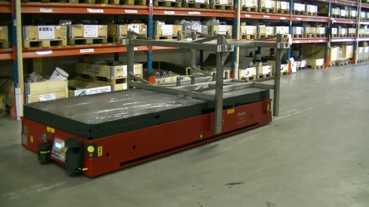 AGV Flatbed Transporter - YouTube