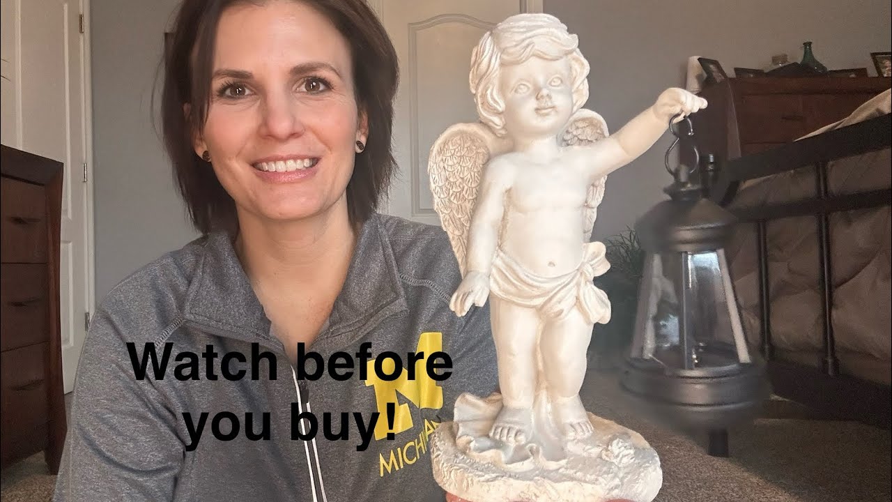 Angel solar garden statue - YouTube