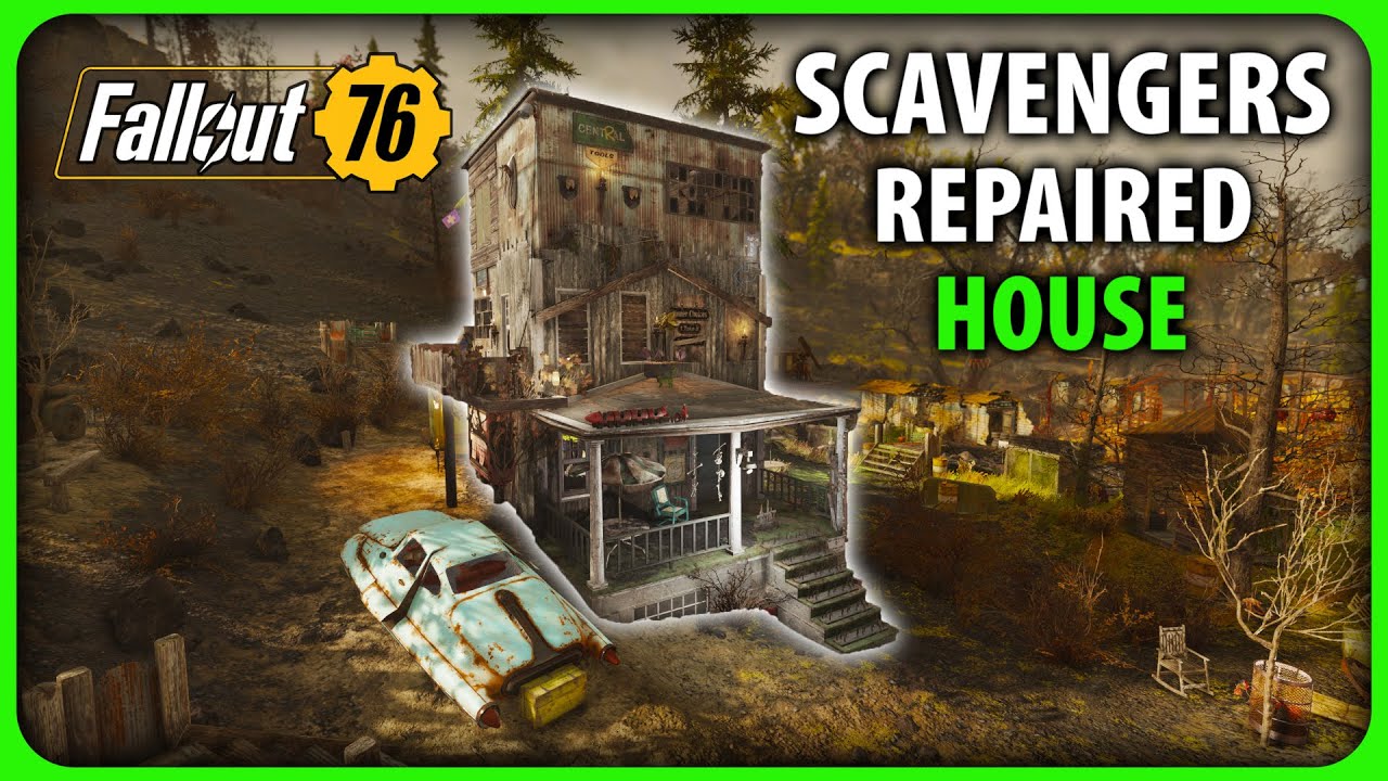 Fallout 76 - Scavengers Repaired House Settlement - YouTube