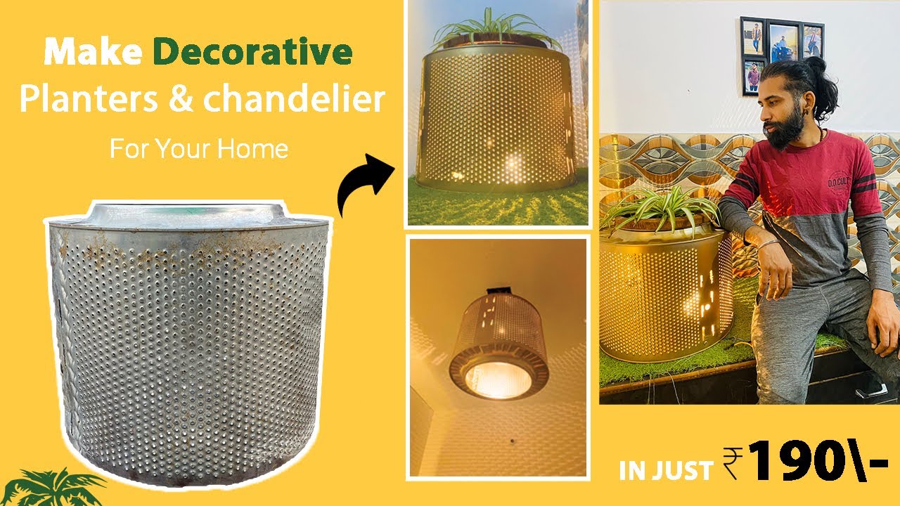 Waste Washing Machine Drum Usage l (Make Decorative Planters ...