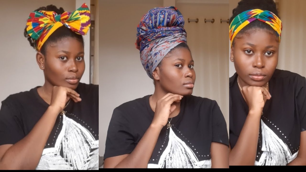 How to style a turban on natural hair.// how to style hair with scarf ...