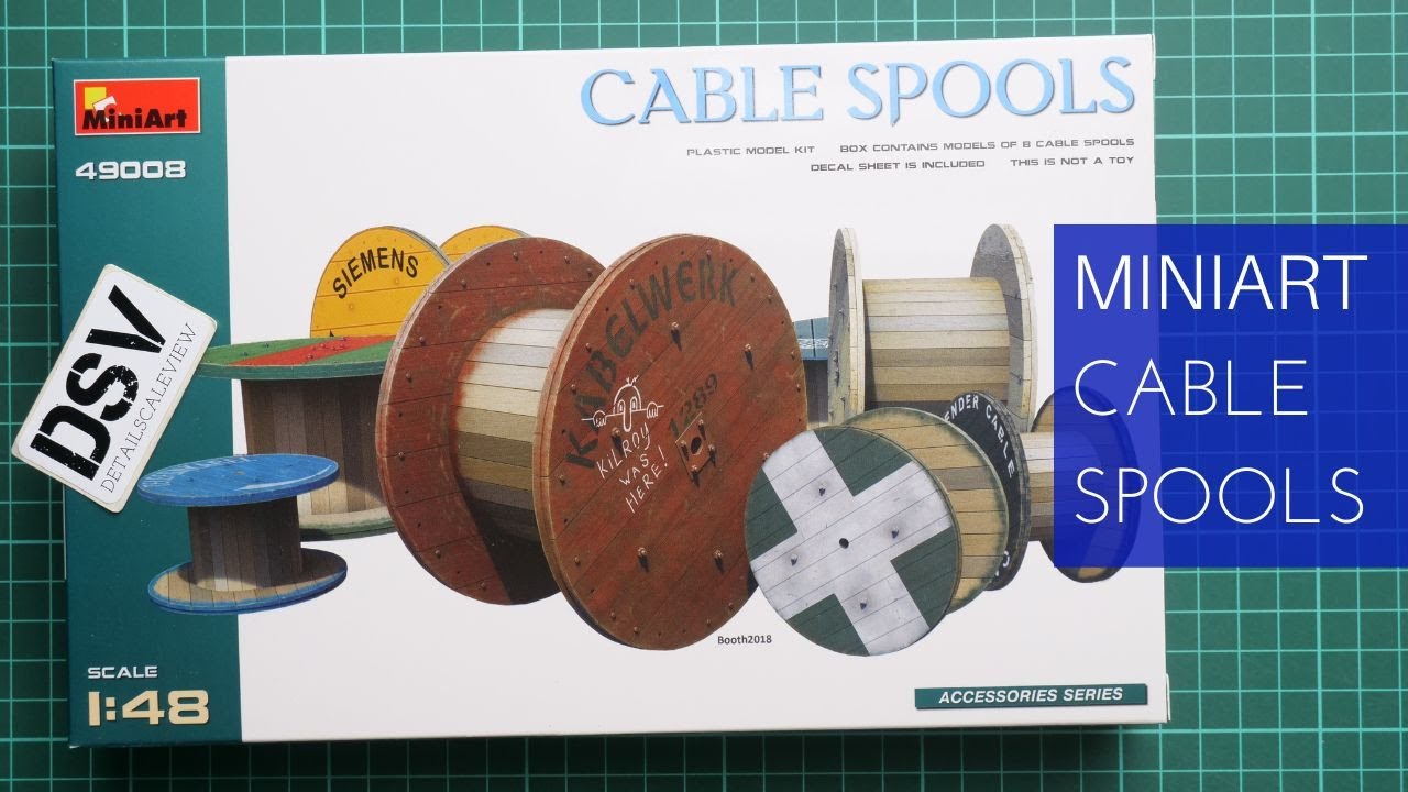Miniart 1/48 Cable Spools (49008) Review - YouTube