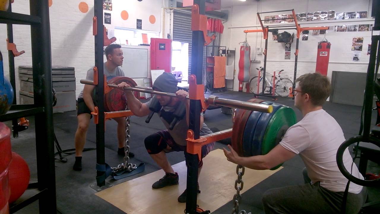 Supra-maximal Hand Supported Isometric Safety Bar Squat - YouTube