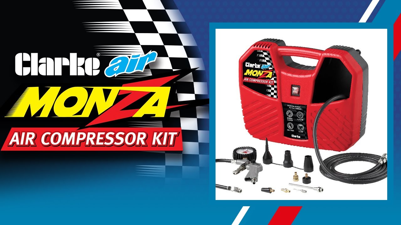 Clarke MONZA 1.5HP Air Compressor Kit (1498500) - YouTube