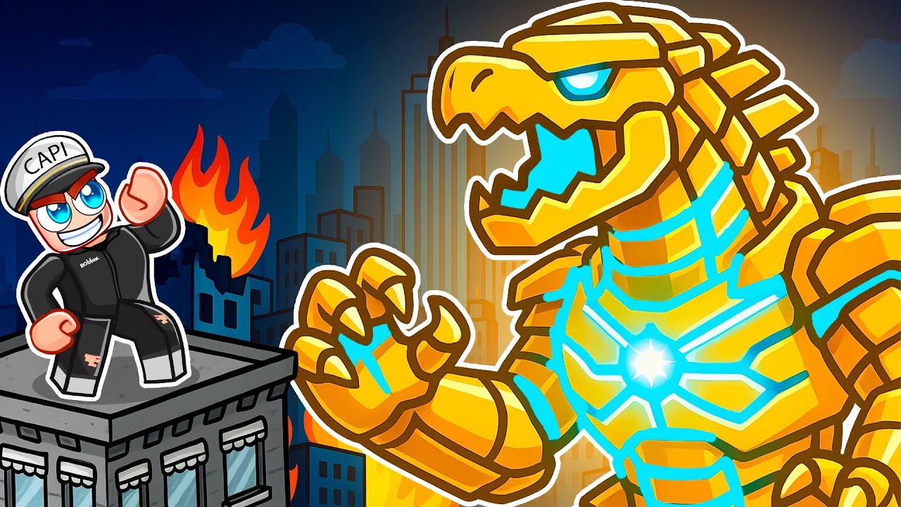 Getting GOLD MECHAGODZILLA in ROBLOX - YouTube