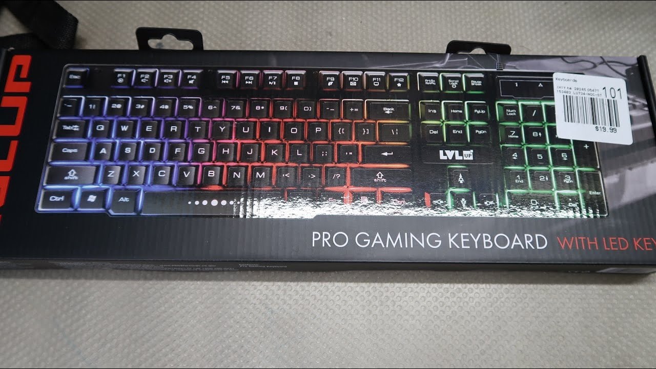 LVL Up Pro Gaming Keyboard Box Opening - YouTube