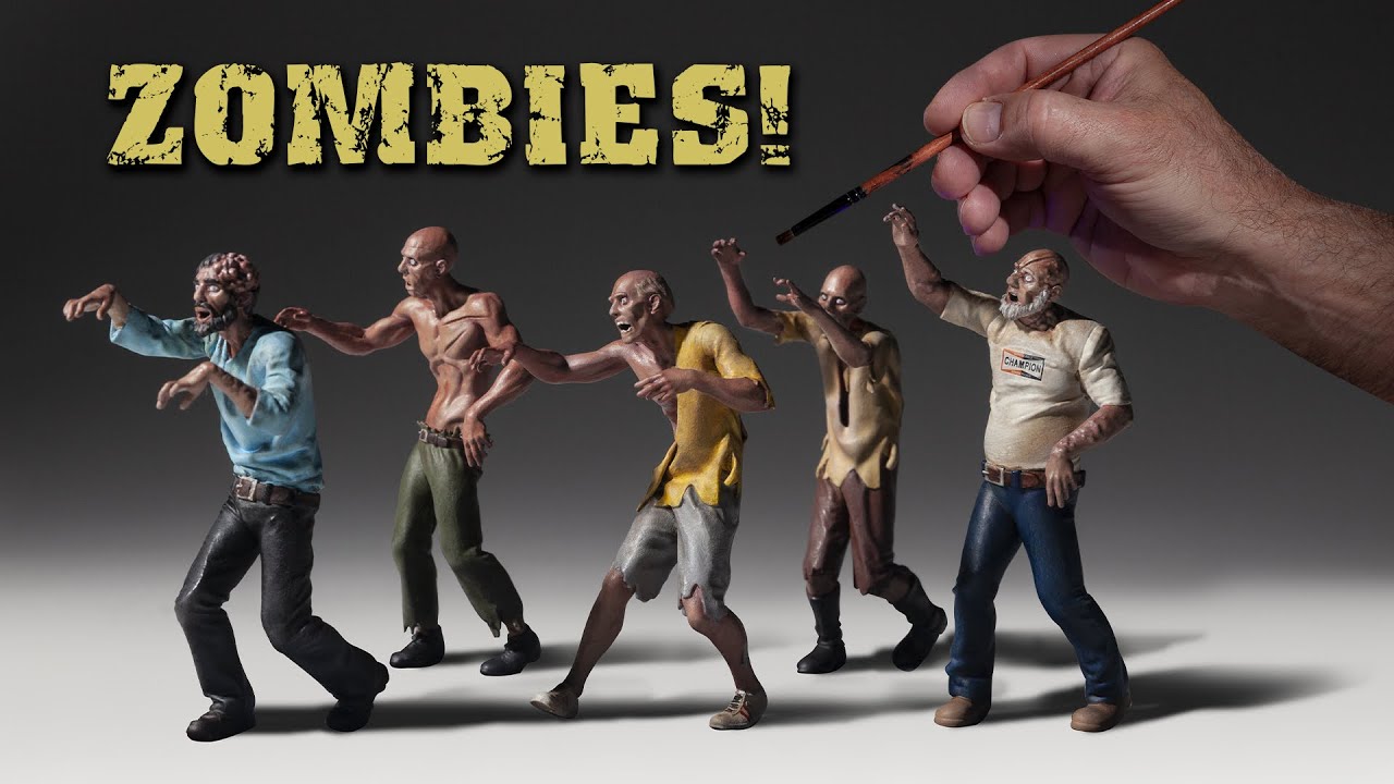 How I Painted Zombies For My Post Apocalyptic 1/24th Scale Diorama ...