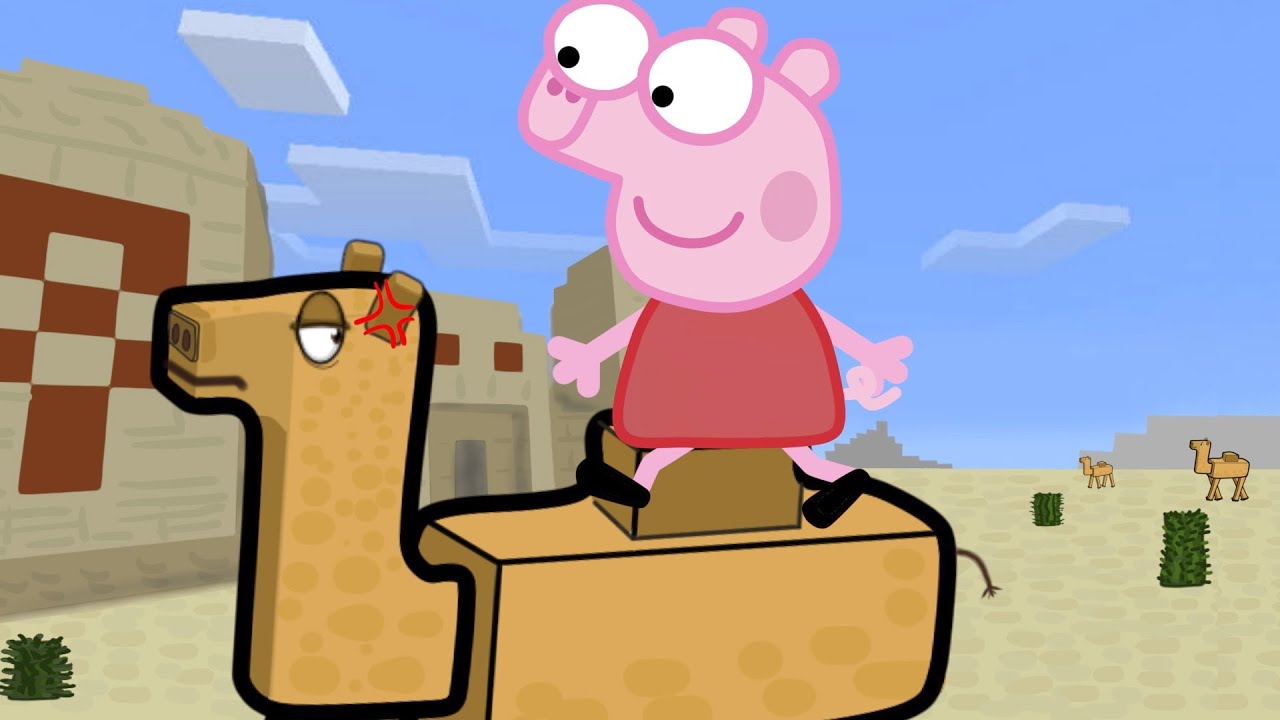 Peppa Pig Plays Minecraft in desert【Peppa pig,Minecraft Animation ...