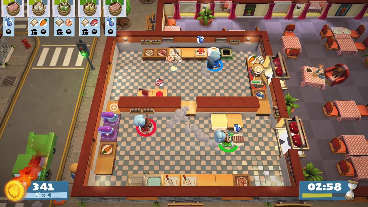 [Overcooked 2] Kevin 7 / 3 player Co-op / 4 stars 1401 - 오버쿡드2 - YouTube