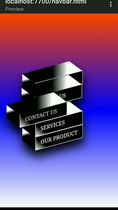 #3d #animated #navbar in #html and #css - YouTube