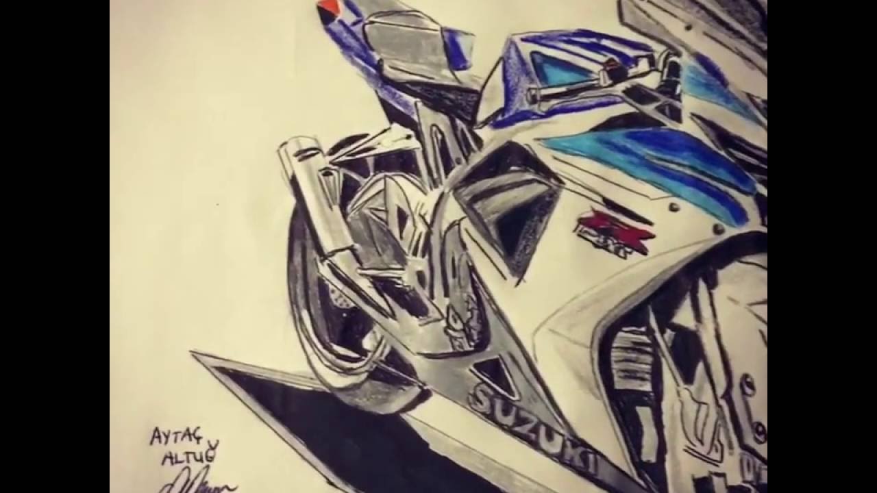 SUZUKI Gsxr ️drawing - YouTube