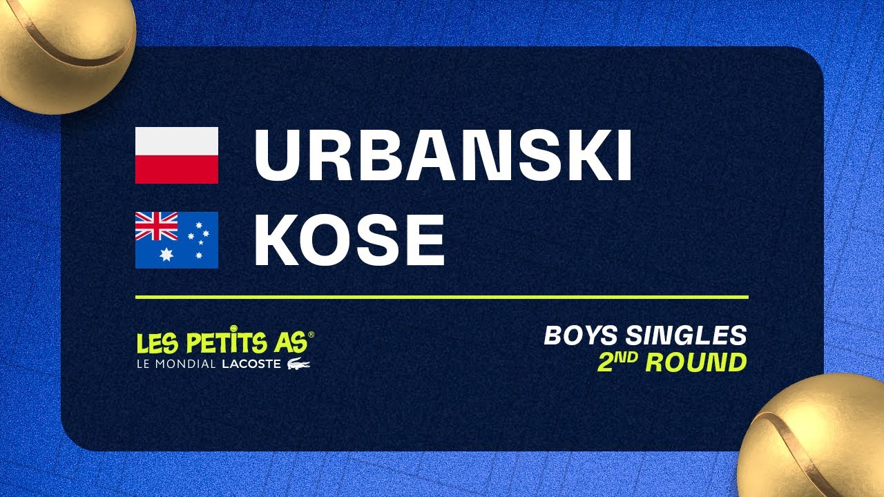 Les Petits As 2023 | Boys Singles 2R | Jan Urbanski vs. Cooper Kose ...