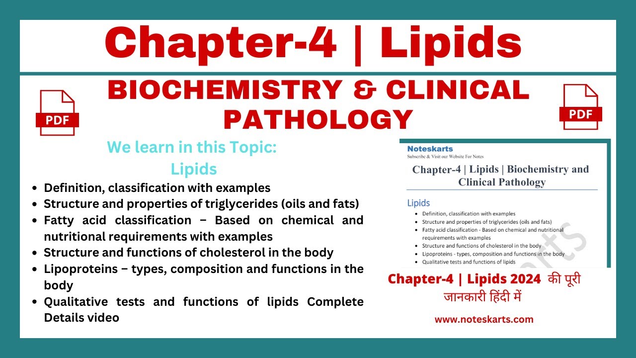 Chapter-4 | Lipids | BIOCHEMISTRY & CLINICAL PATHOLOGY | Lipids ...