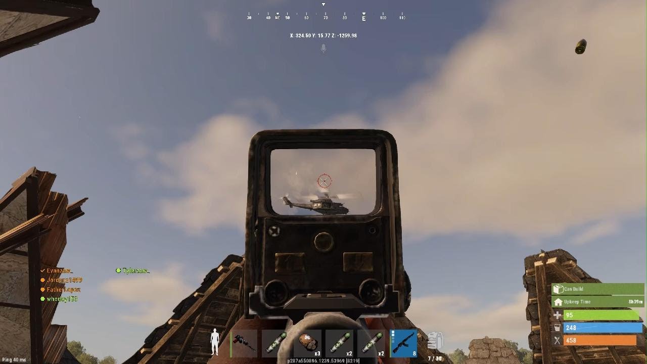 Rust Taking Heli with SKS - YouTube