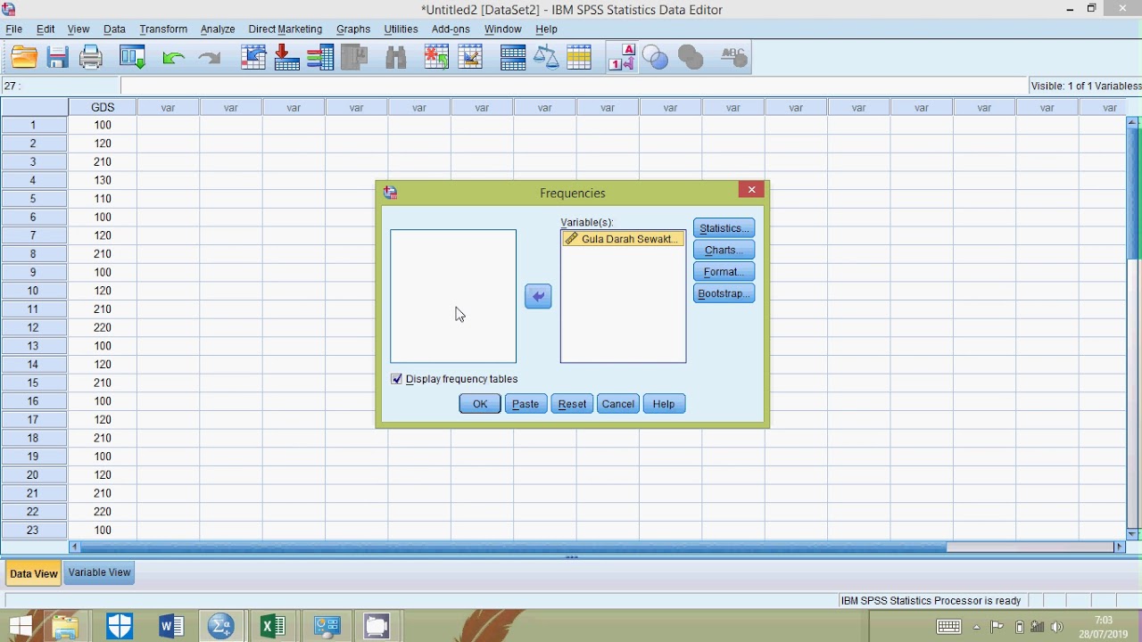 Analisis Central Tendency (Mean, Median, Modus dan Sum) pada SPSS - YouTube