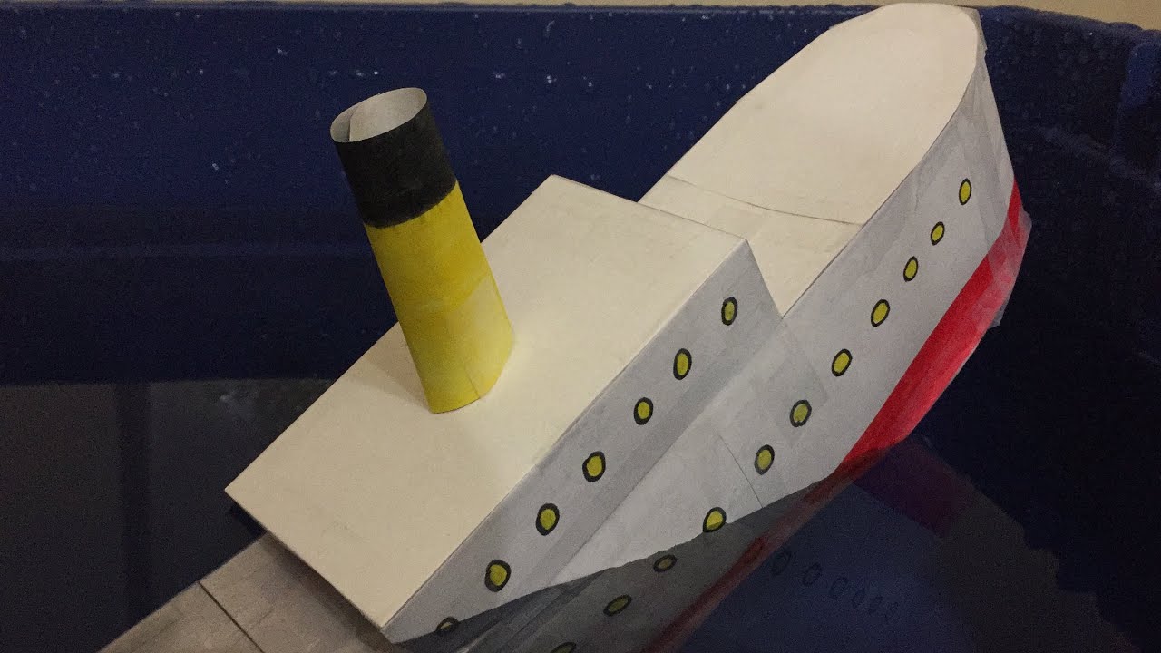 Paper ship sinking - YouTube