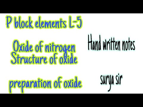 P-block elements L-5 | oxides of nitrogen | structure of oxides of ...