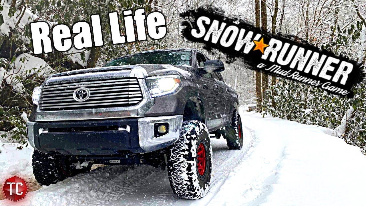 REAL LIFE SNOWRUNNER! My LIFTED TUNDRA on 37s takes on MOUNTAIN SNOW ...