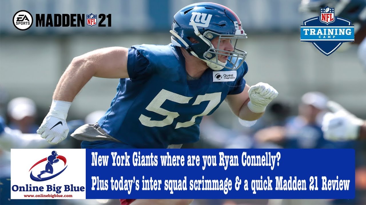 New York Giants Where are you Ryan Connelly? Todays inter squad ...