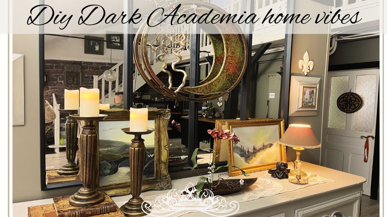 Moody Old World DIY Home Decor | Crescent Moon Wall Art, Candle Holders ...