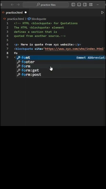 Html Blockquote For Quotations Coding Html Webdesign Youtube
