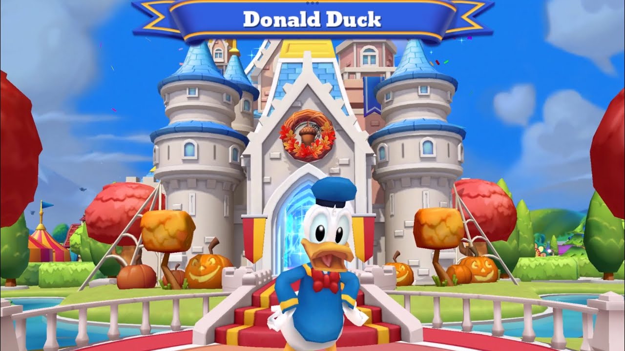 Welcoming Donald Duck On Disney Magic Kingdoms - YouTube