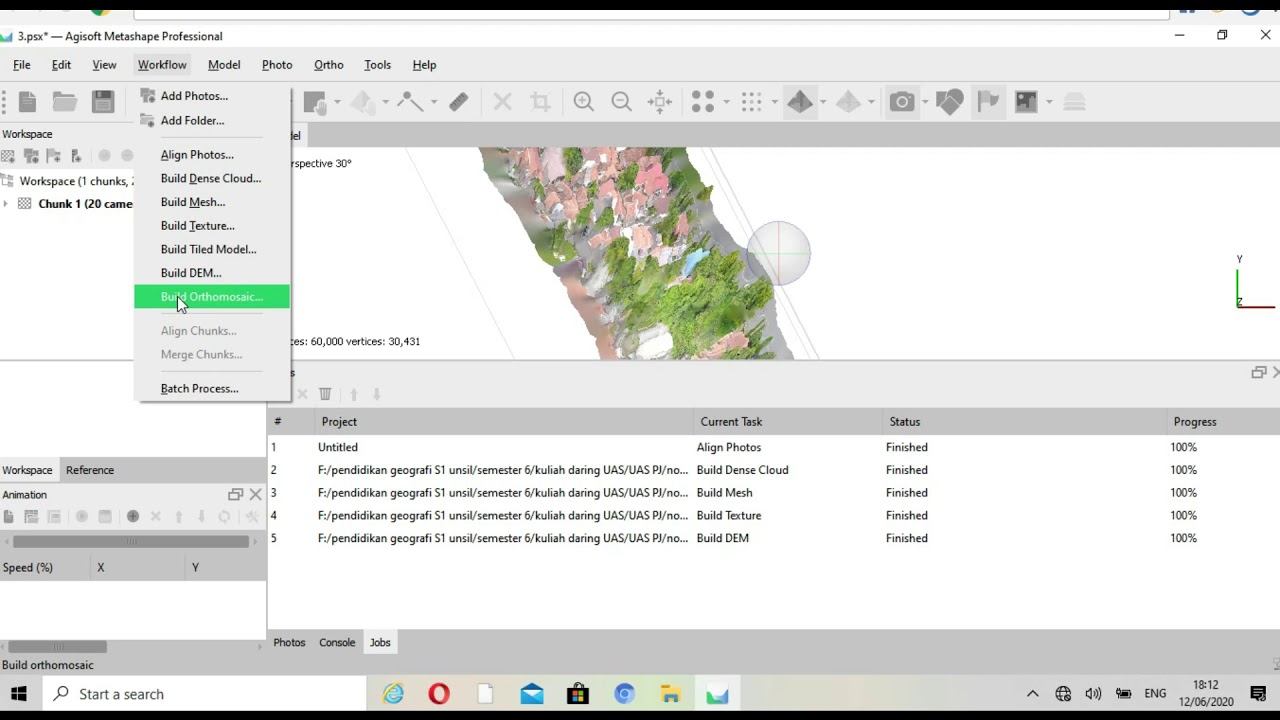 Tutorial mengolah foto udara di agisoft | dengan berbagai penyimpanan ...