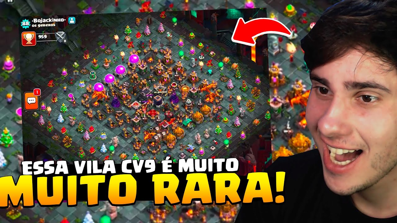 ESSE CV9 TEM TUDO DE MAIS RARO NO CLASH OF CLANS! VISITANDO INSCRITOS ...