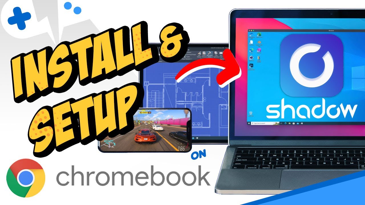 SHADOW Tech Cloud Gaming | INSTALL & SETUP on CHROMEBOOK - YouTube