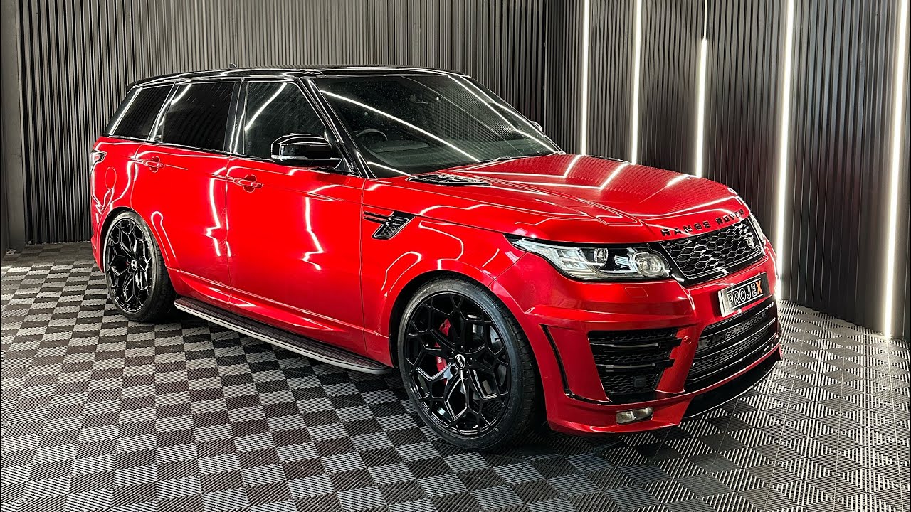 Range Rover Sport LXM body kit | 23” wheels | Candy Red Wrap - YouTube
