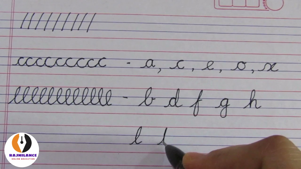 Learn How To Write Cursive Letters A to Z With Basic Stroke ...