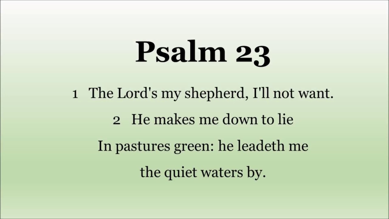 Sing Psalm 23 (Scottish Metrical Psalm) - YouTube