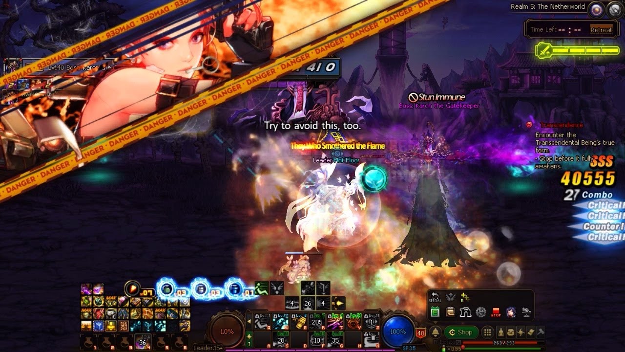 DFO Manual Spitfire Solo Hall of Dimension lv4 Karon (No Hit) - YouTube