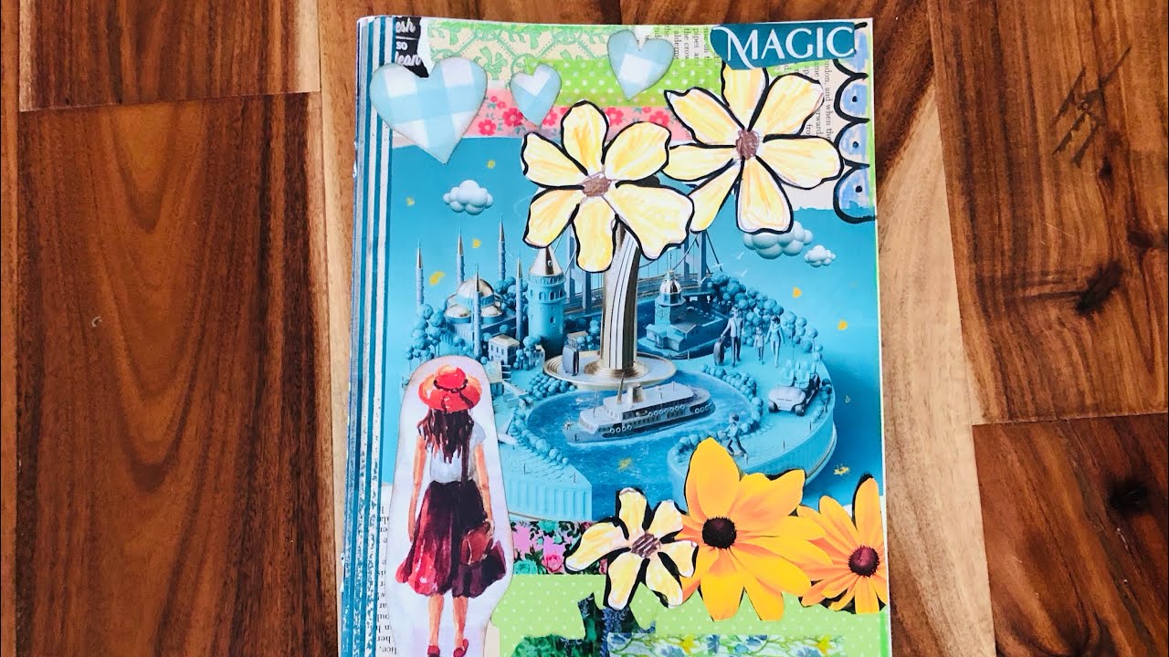 Glue Book - using magazine to make a glue book - page 1 - YouTube