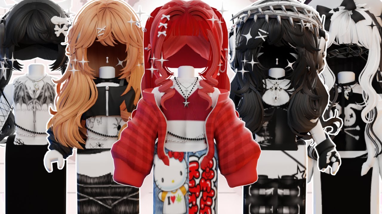 ROBLOX HEADLESS Y2K EMO OUTFITS CODES w/ Links! Roblox berry Avenue ...