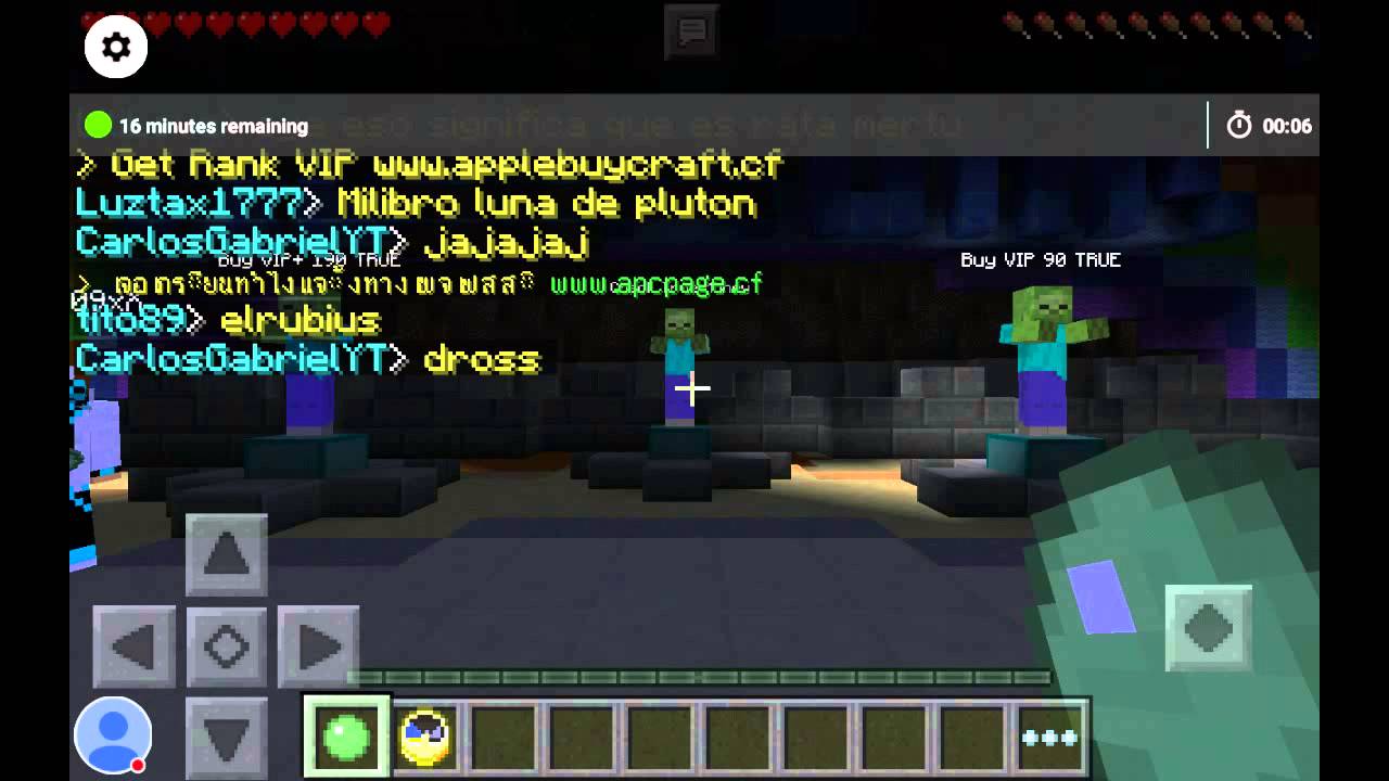 Minecraft PE spleef server - YouTube