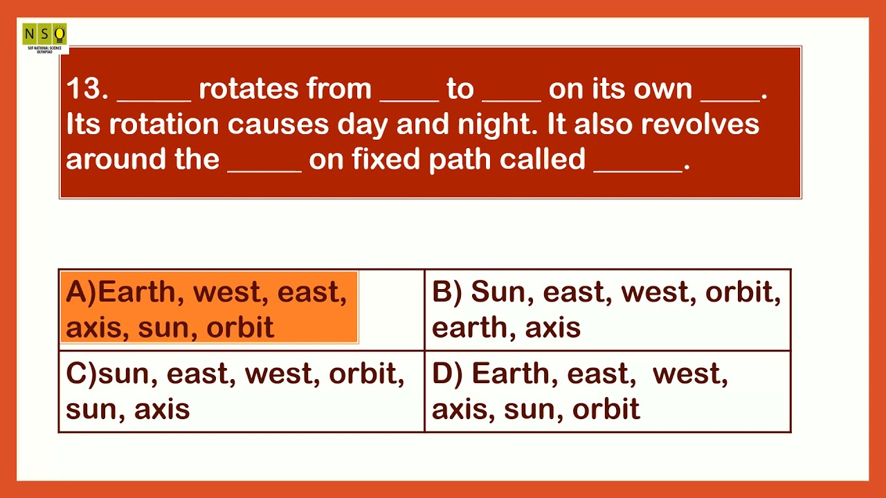 Science Olympiad for Class 2 - Topic - Earth and Universe - YouTube